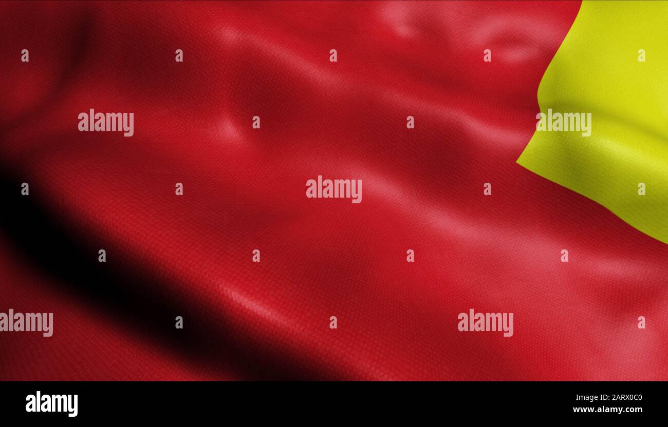 3D Illustration of a waving flag of Santander (Colombia country Stock ...