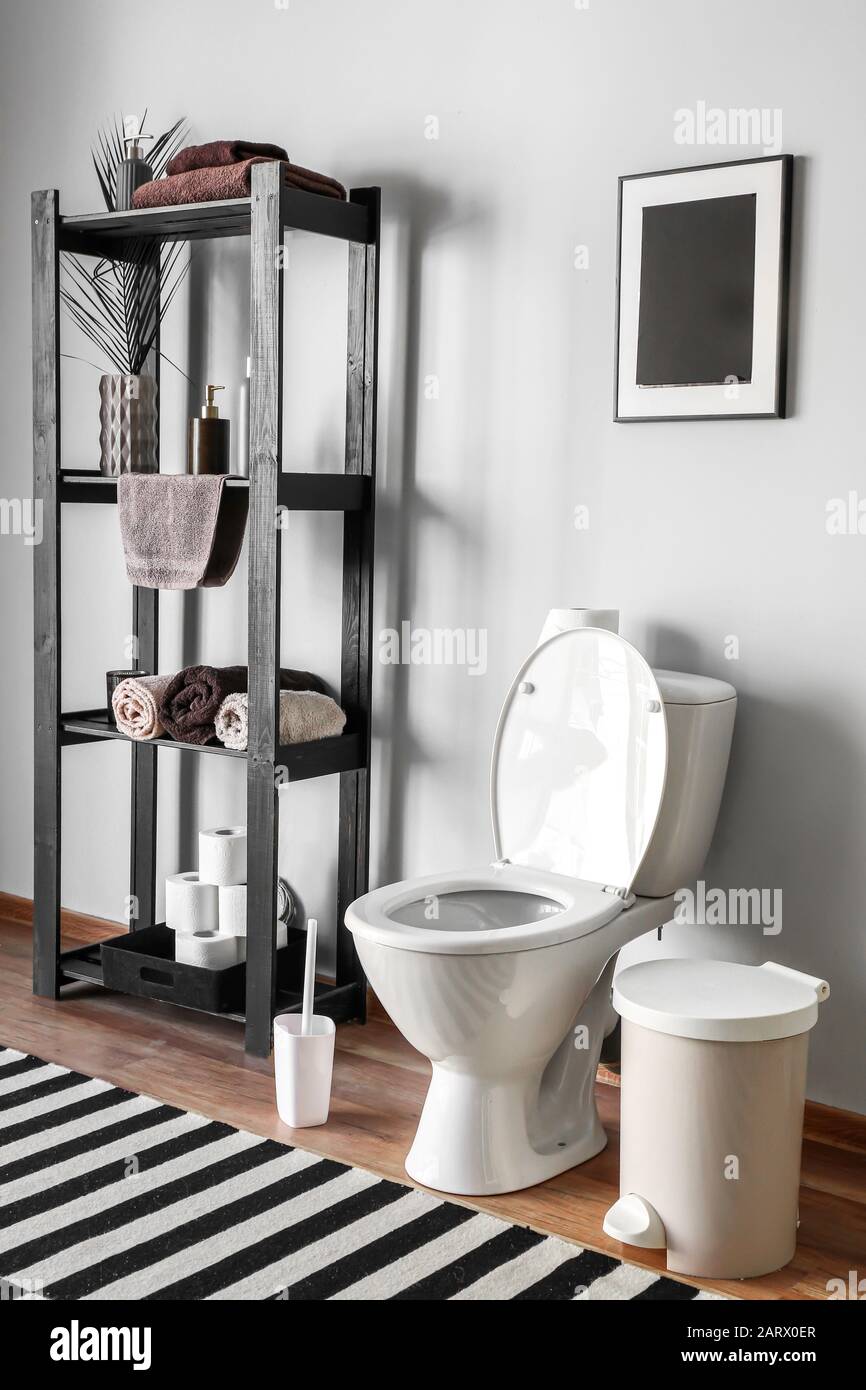 Interior of clean modern bathroom Stock Photo - Alamy