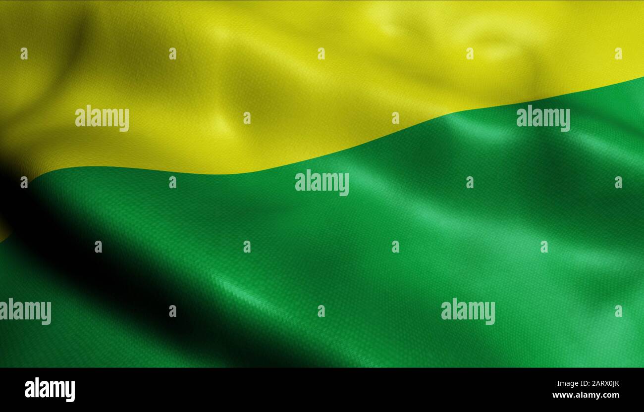 3D Illustration of a waving flag of Samana (Colombia country Stock ...