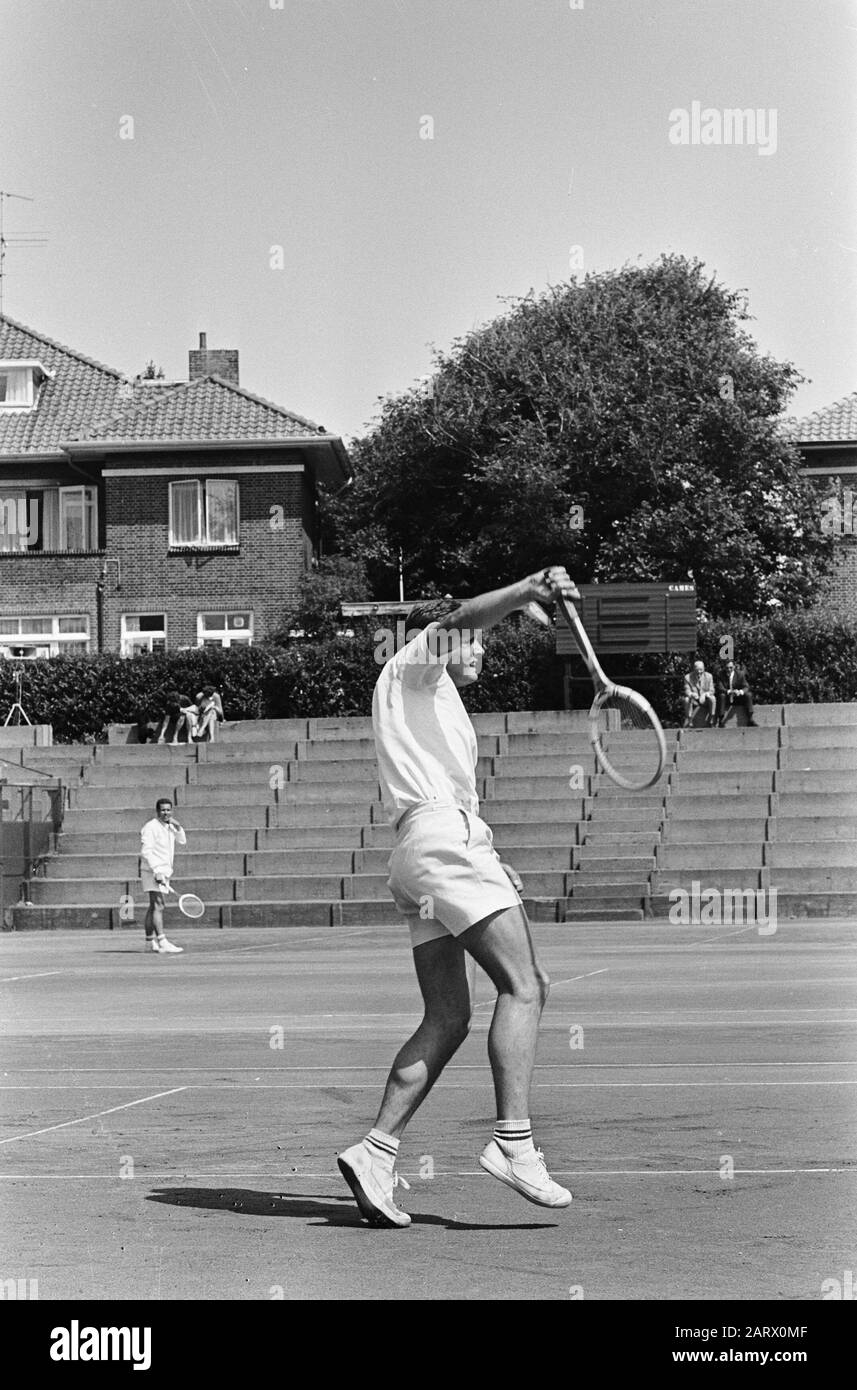 Tennis Championships, Jan Hajer in action Date: August 10, 1965 ...