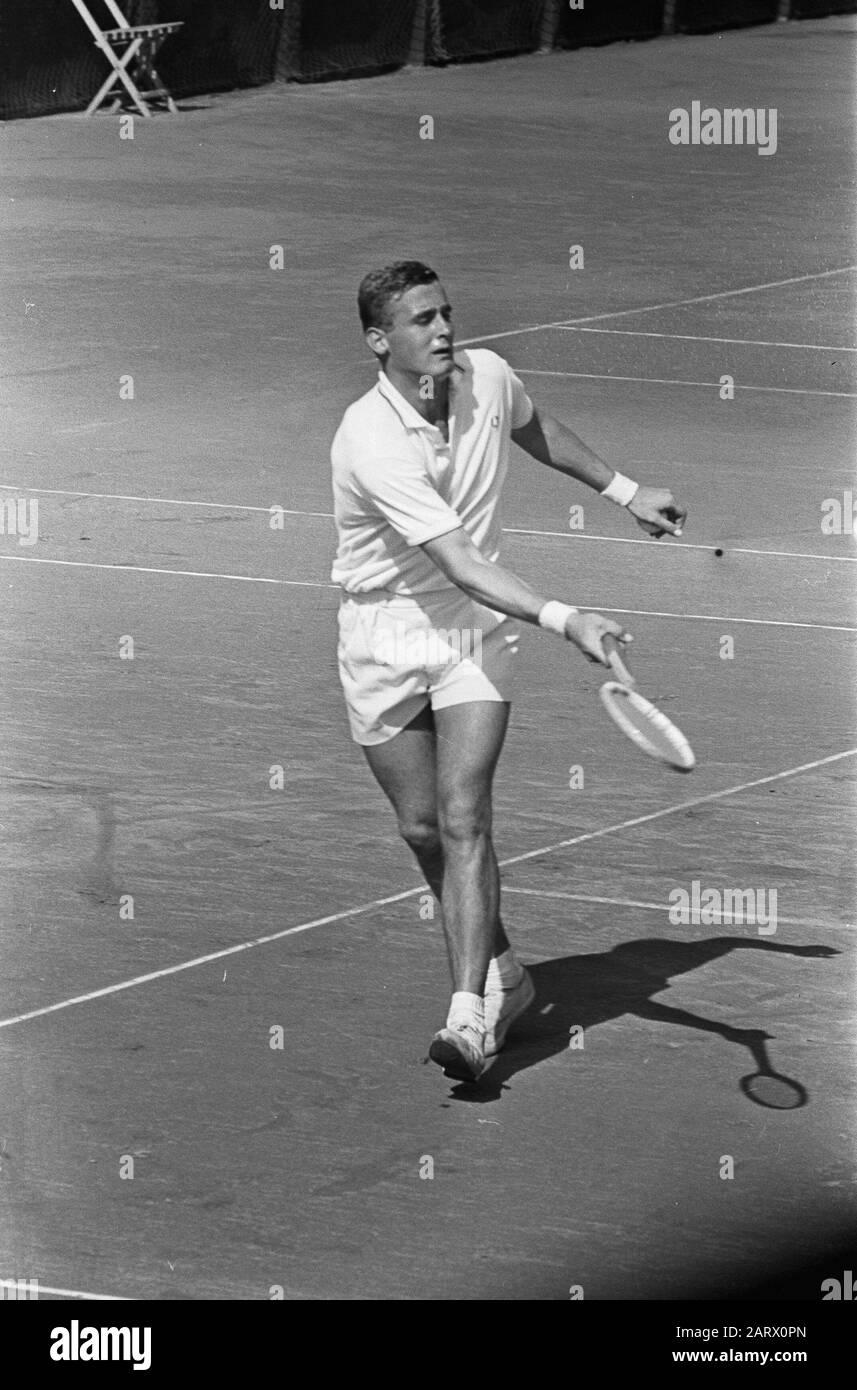 Tennis Championships, Jan Hajer in action Date: August 12, 1965 ...