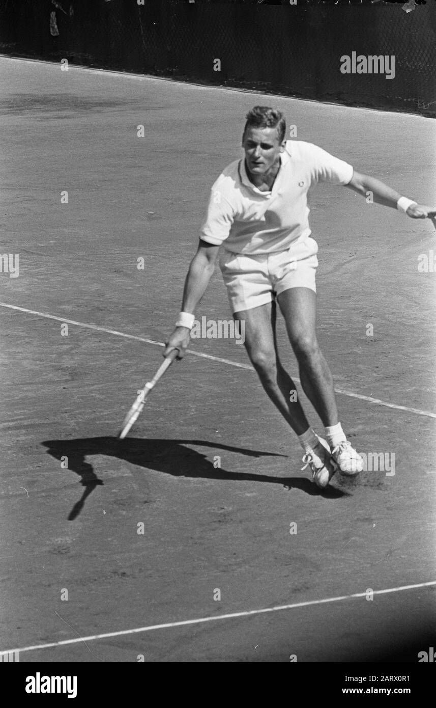 Tennis Championships, Jan Hajer in action Date: August 12, 1965 ...