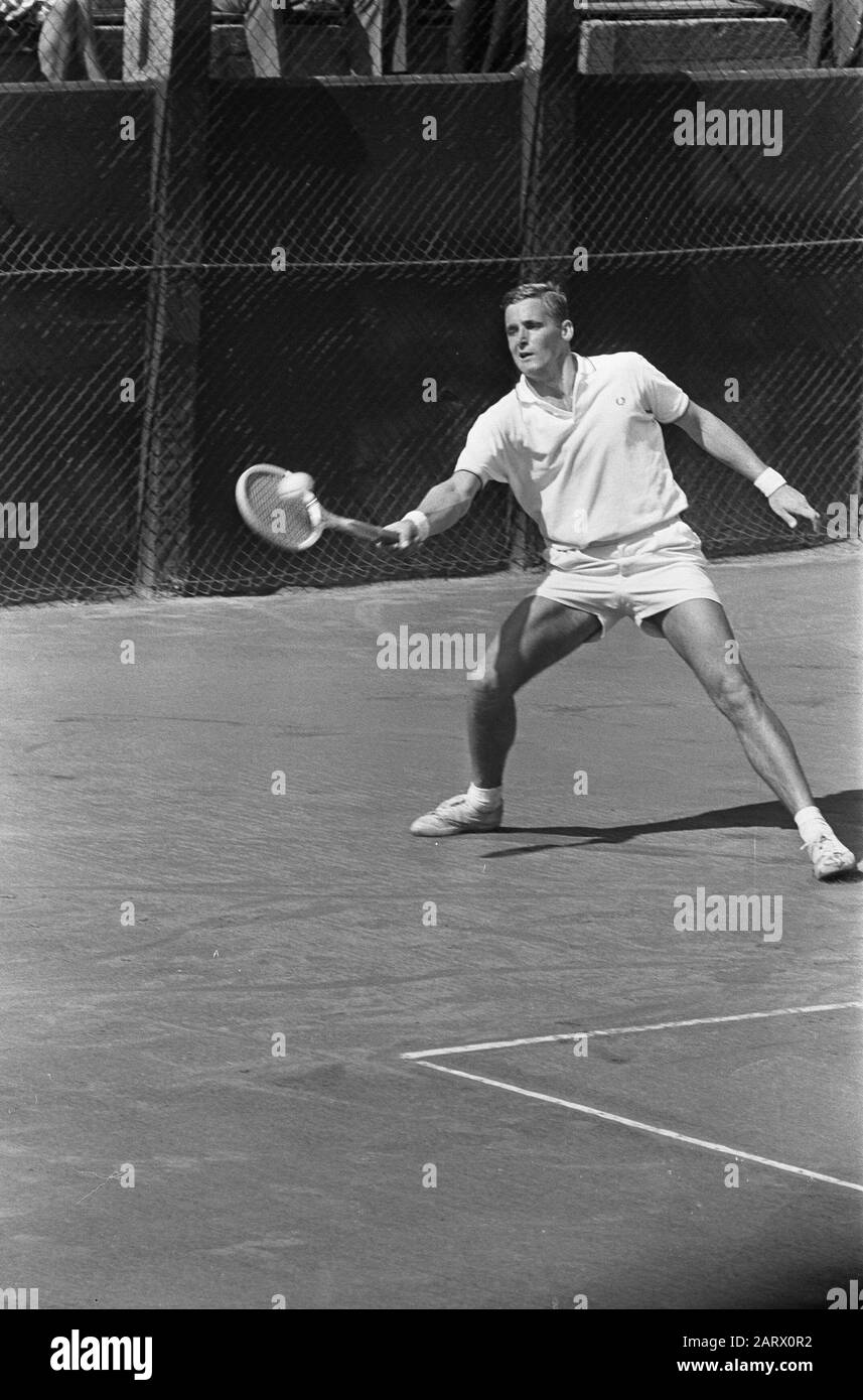 Tennis Championships, Jan Hajer in action Date: August 12, 1965 ...