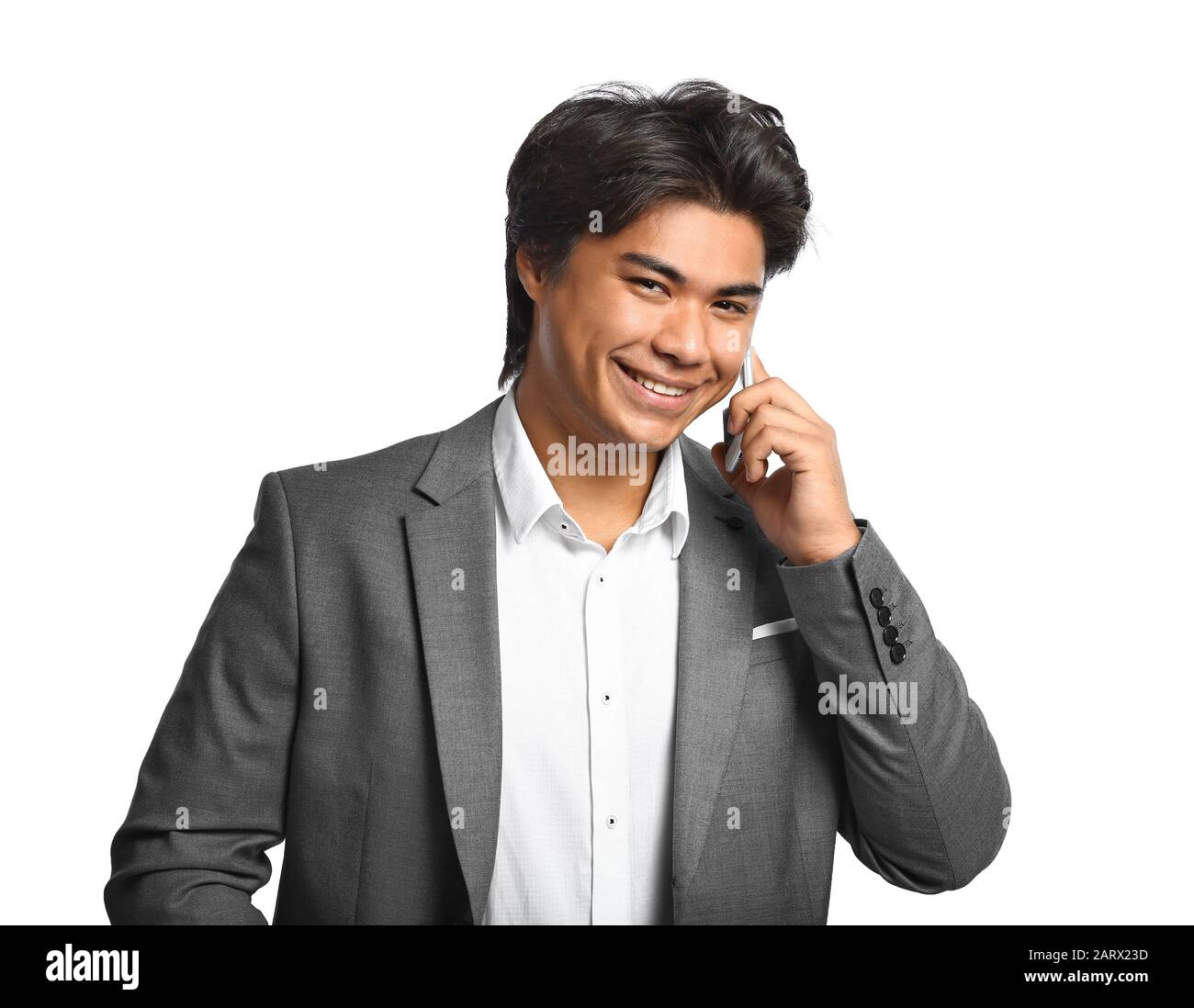Handsome asian businessman talking hi-res stock photography and images ...