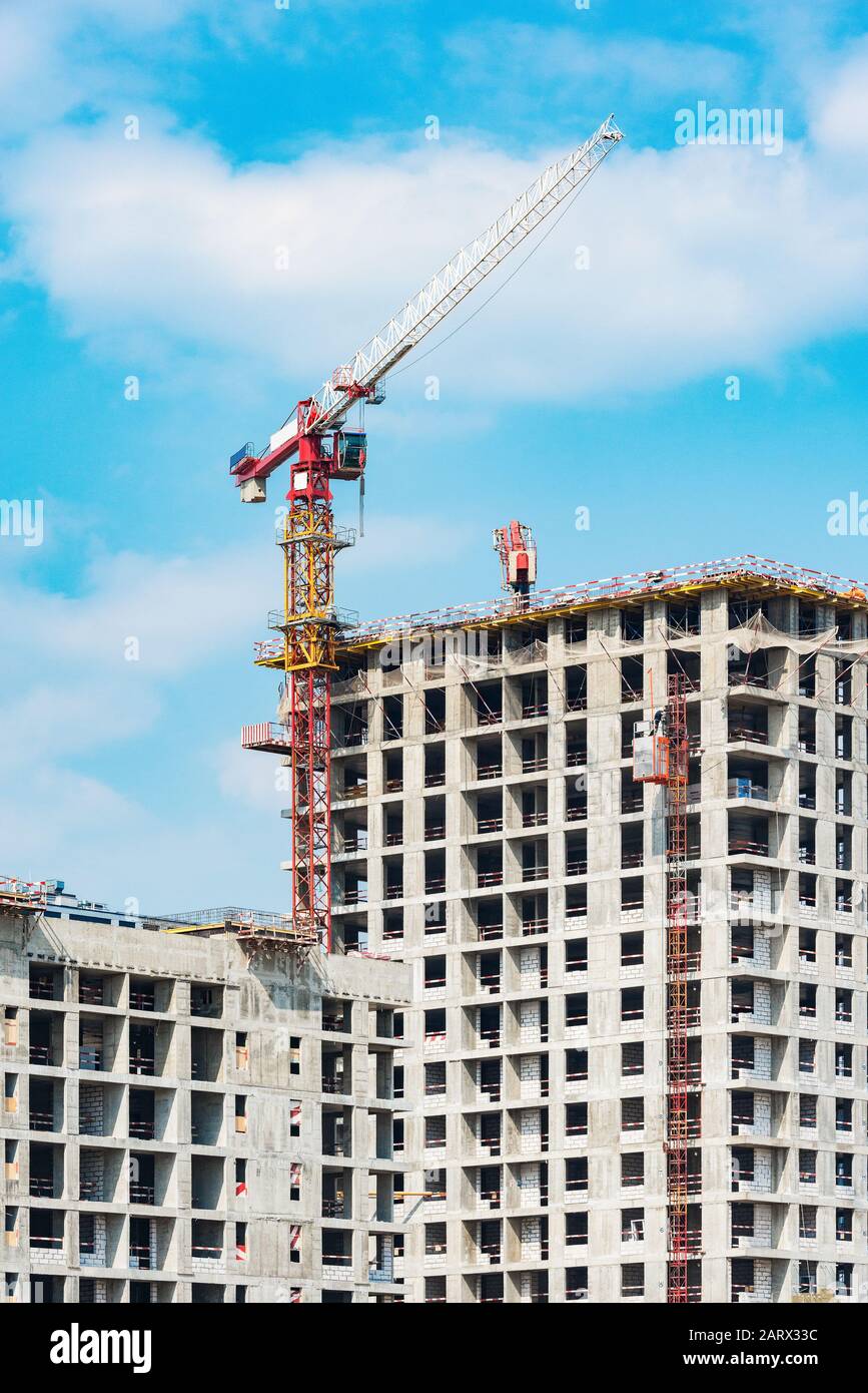 View of the construction site of the housing construction Stock Photo ...
