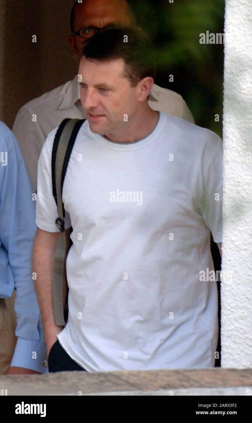 Gerry McCann leaving the apartment at the Ocean Club in Praia Da Luz ...