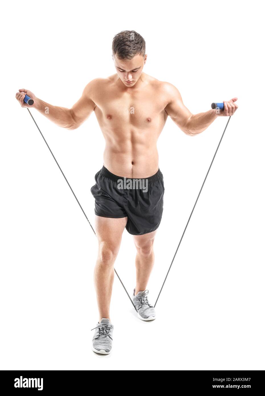 Handsome young bodybuilder on Cut Out Stock Images & Pictures - Alamy