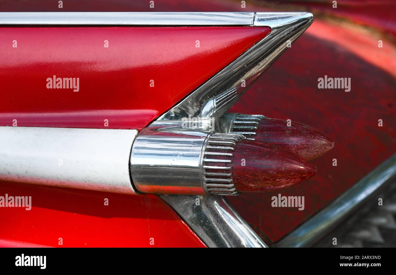 Classic american car tail light hi-res stock photography and images - Alamy