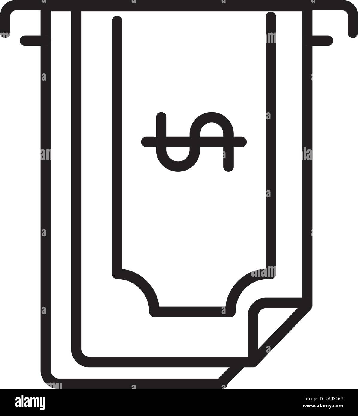 atm banknote business cash money line design vector illustration Stock ...