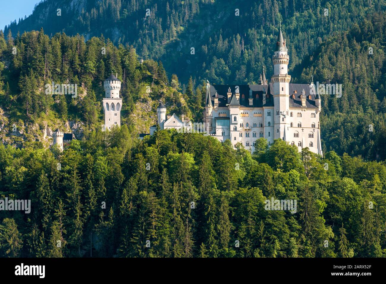 Neuschwanstein Castle in Bavaria, Germany. It is a famous landmark of ...