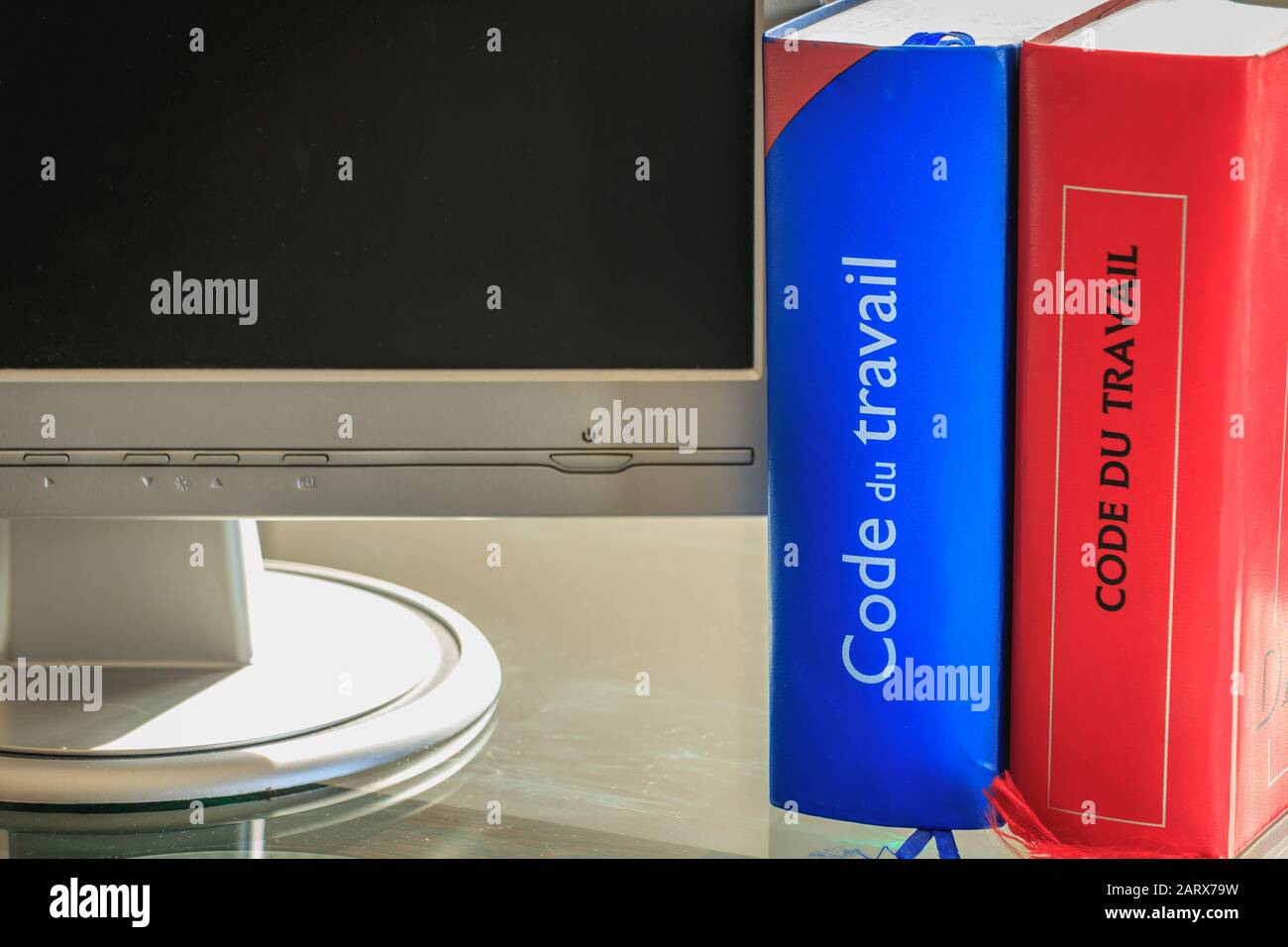 Paris, France - March 17, 2016 : A French labor code book is pictured ...