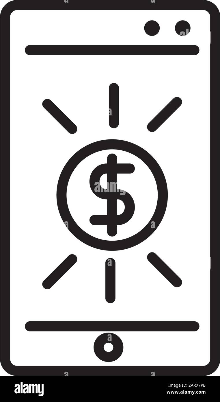 business cash money line design vector illustration Stock Vector Image ...