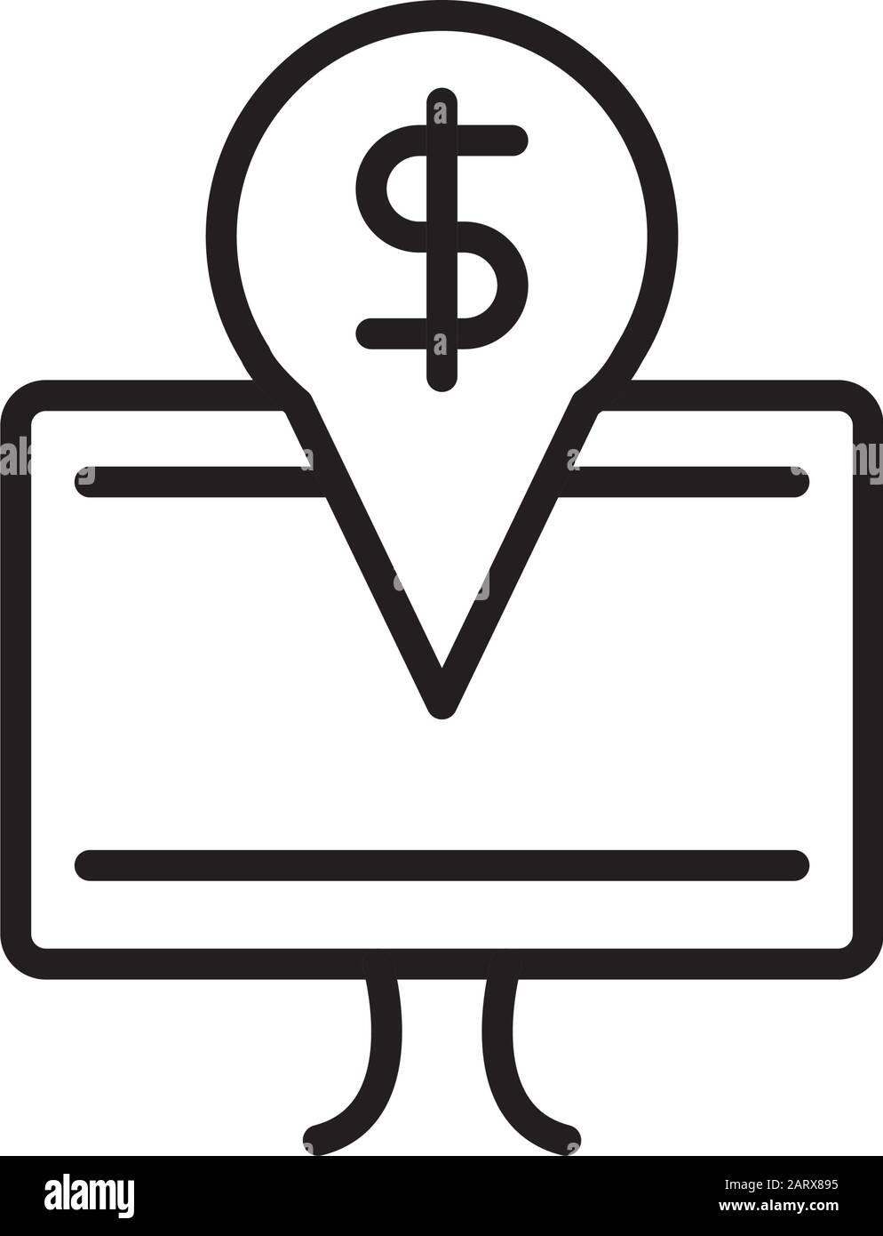 business cash money line design vector illustration Stock Vector Image ...