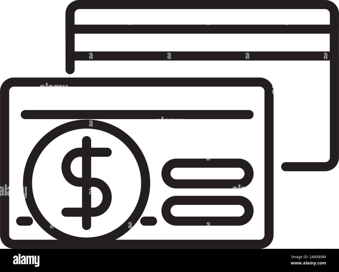 business cash money line design vector illustration Stock Vector Image ...