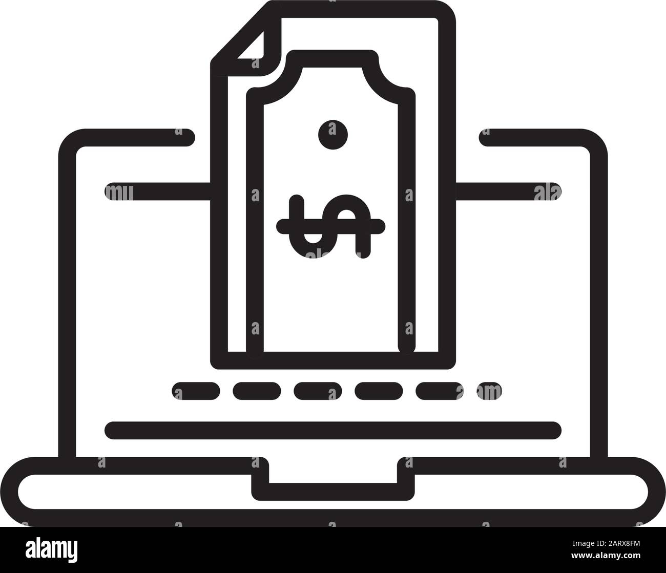 business cash money line design vector illustration Stock Vector Image ...