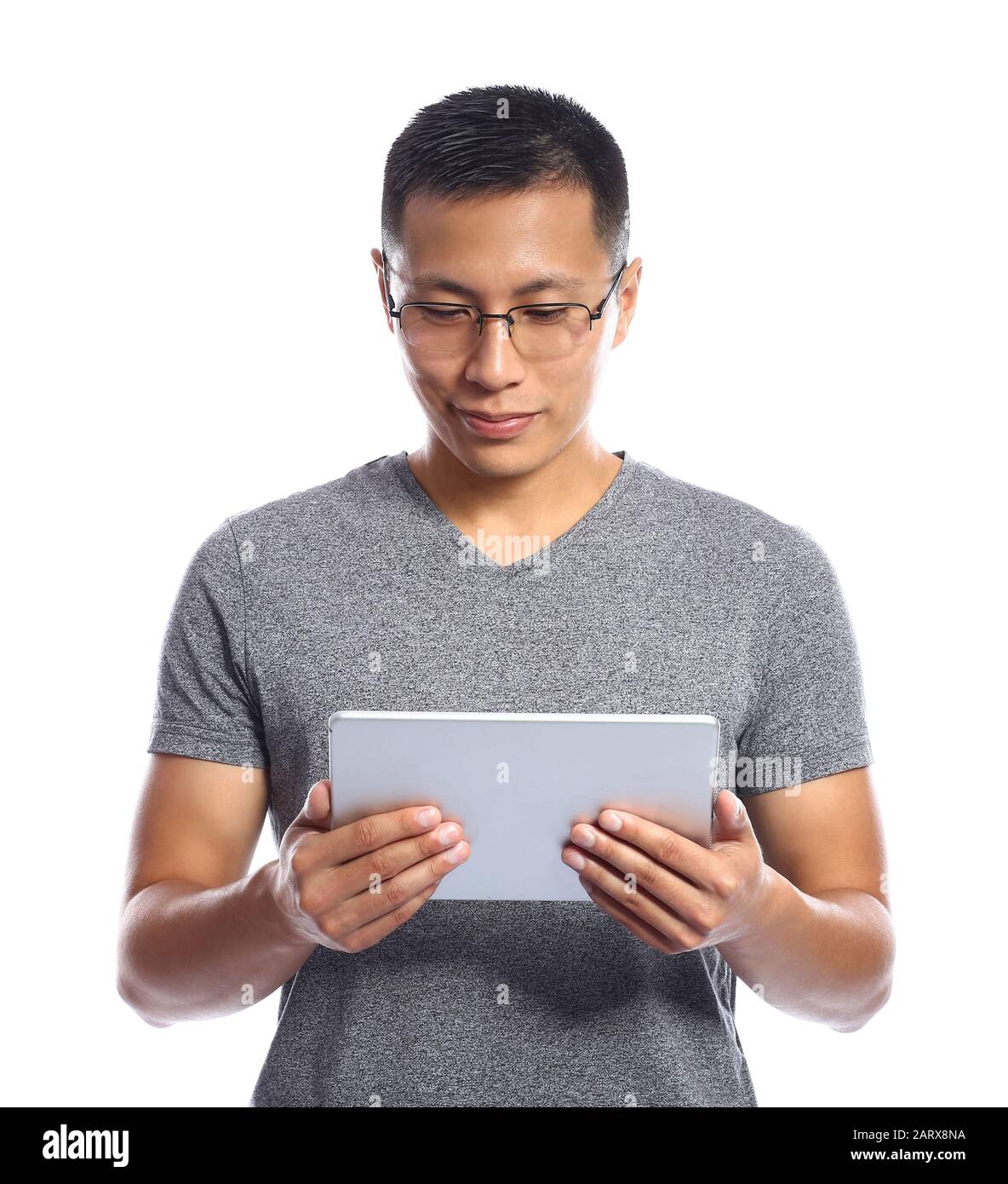 Male asian programmer tablet hi-res stock photography and images - Alamy