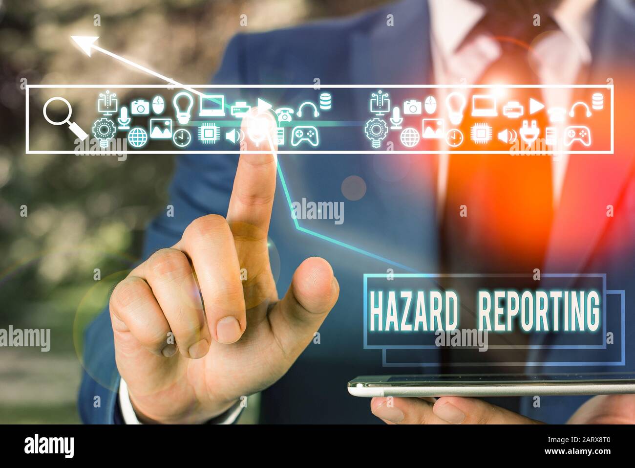 Handwriting text Hazard Reporting. Conceptual photo account or ...