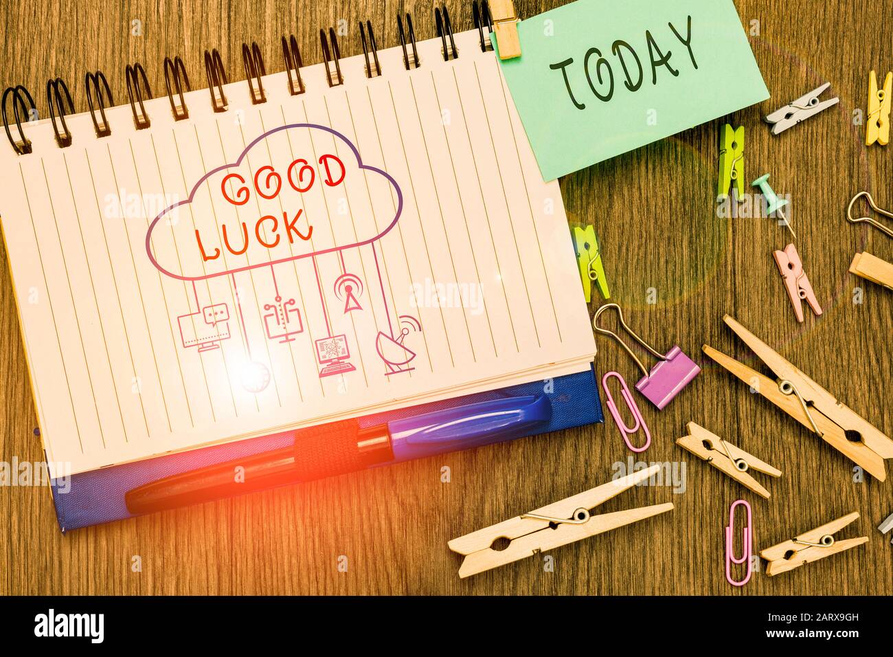 Text sign showing Good Luck. Business photo text wish positive fortune ...