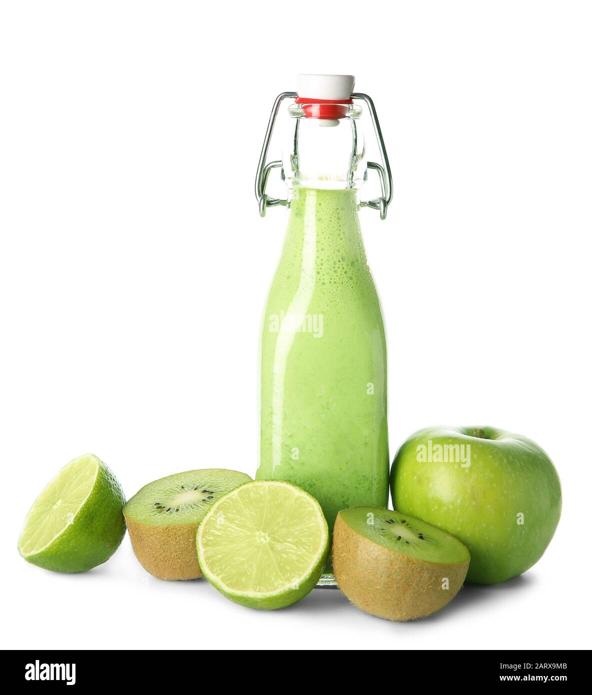 Bottle of fresh fruit juice isolated on white Stock Photo - Alamy