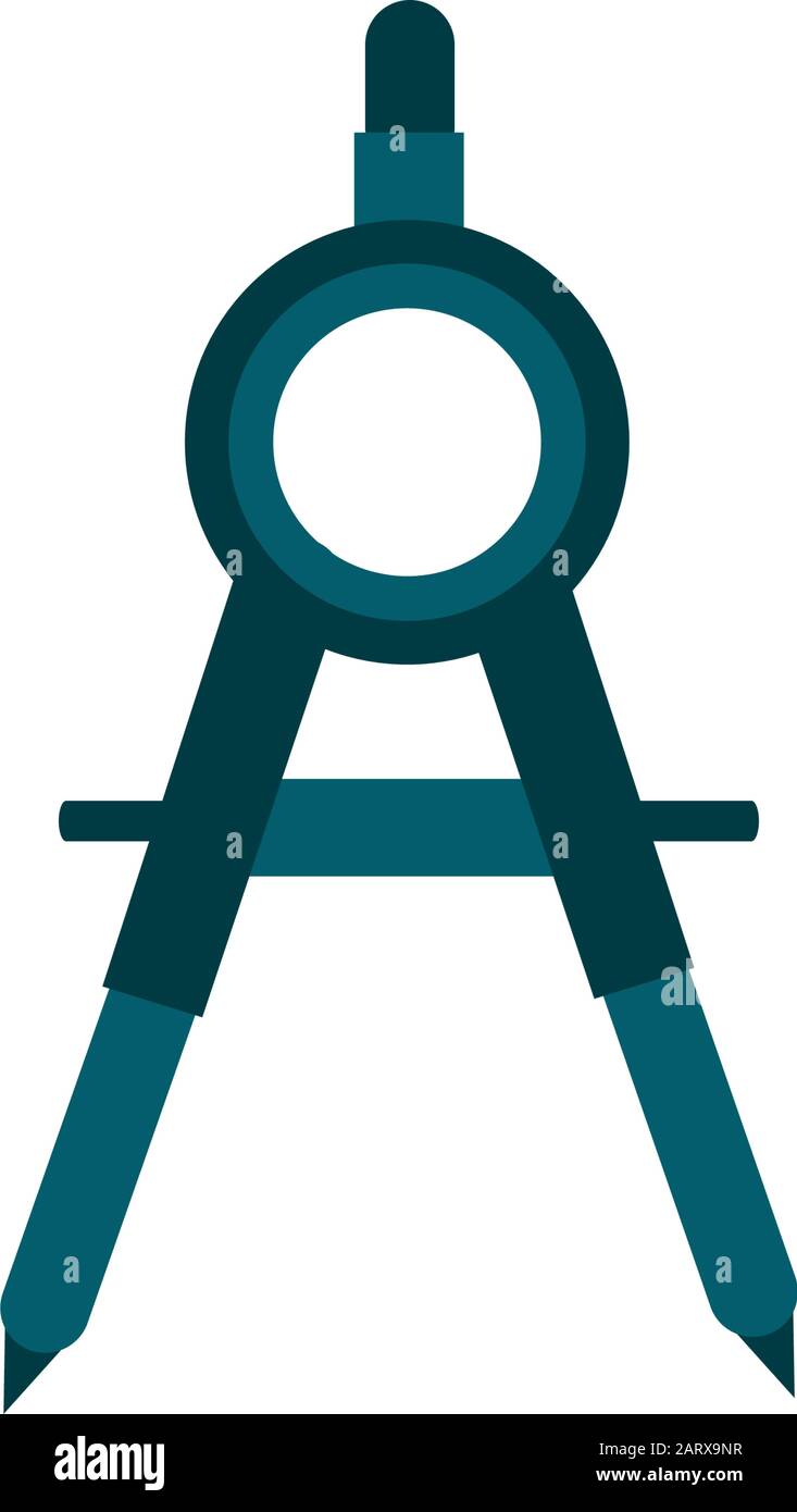 compass geometric supply education school vector illustration icon ...