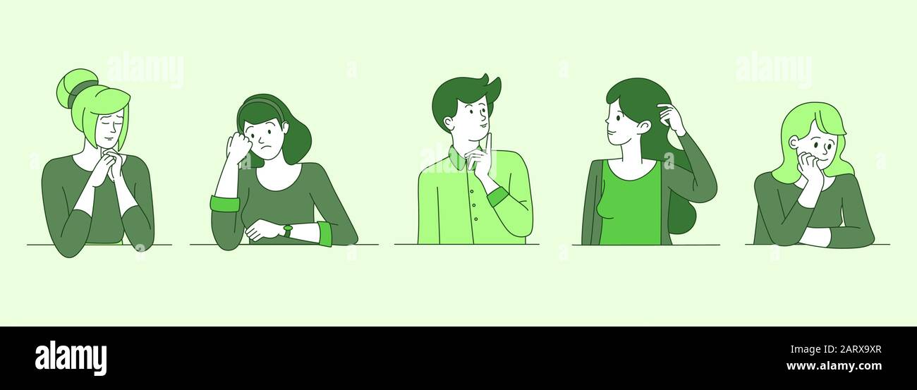 Confused Person Cartoon Girl