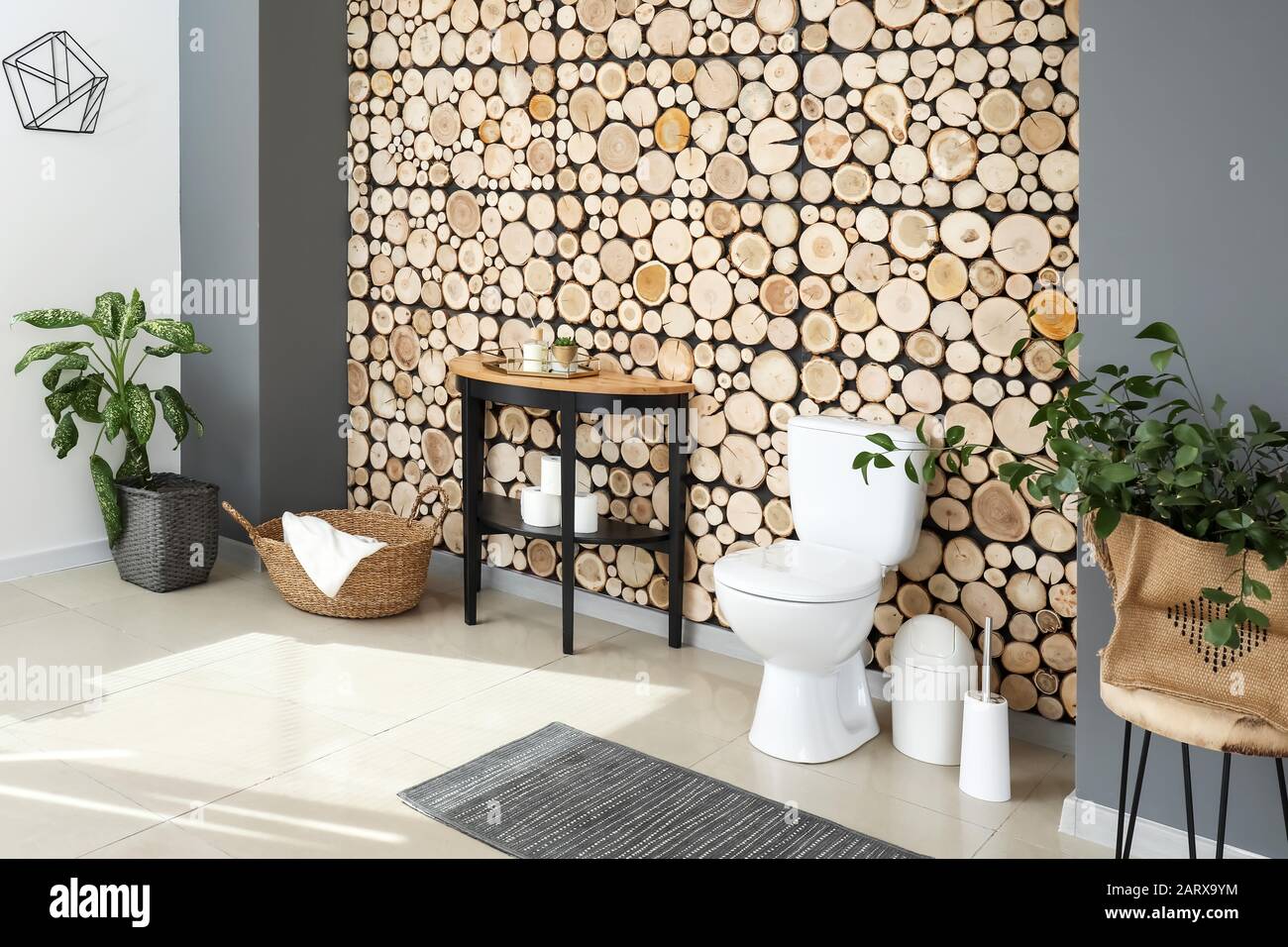 Interior of modern clean restroom Stock Photo - Alamy