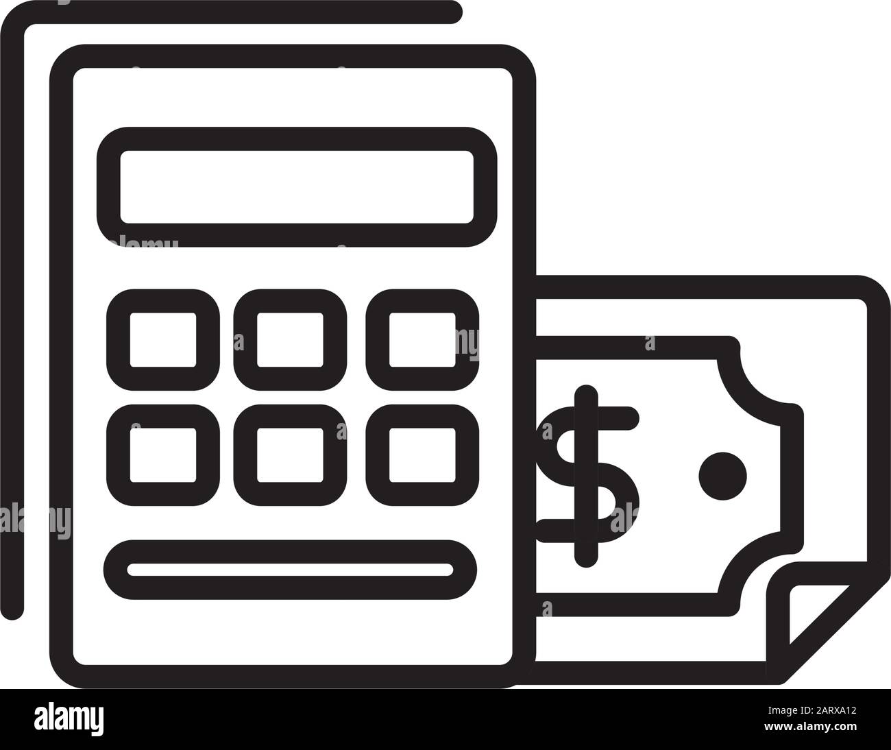 business cash money line design vector illustration Stock Vector Image ...