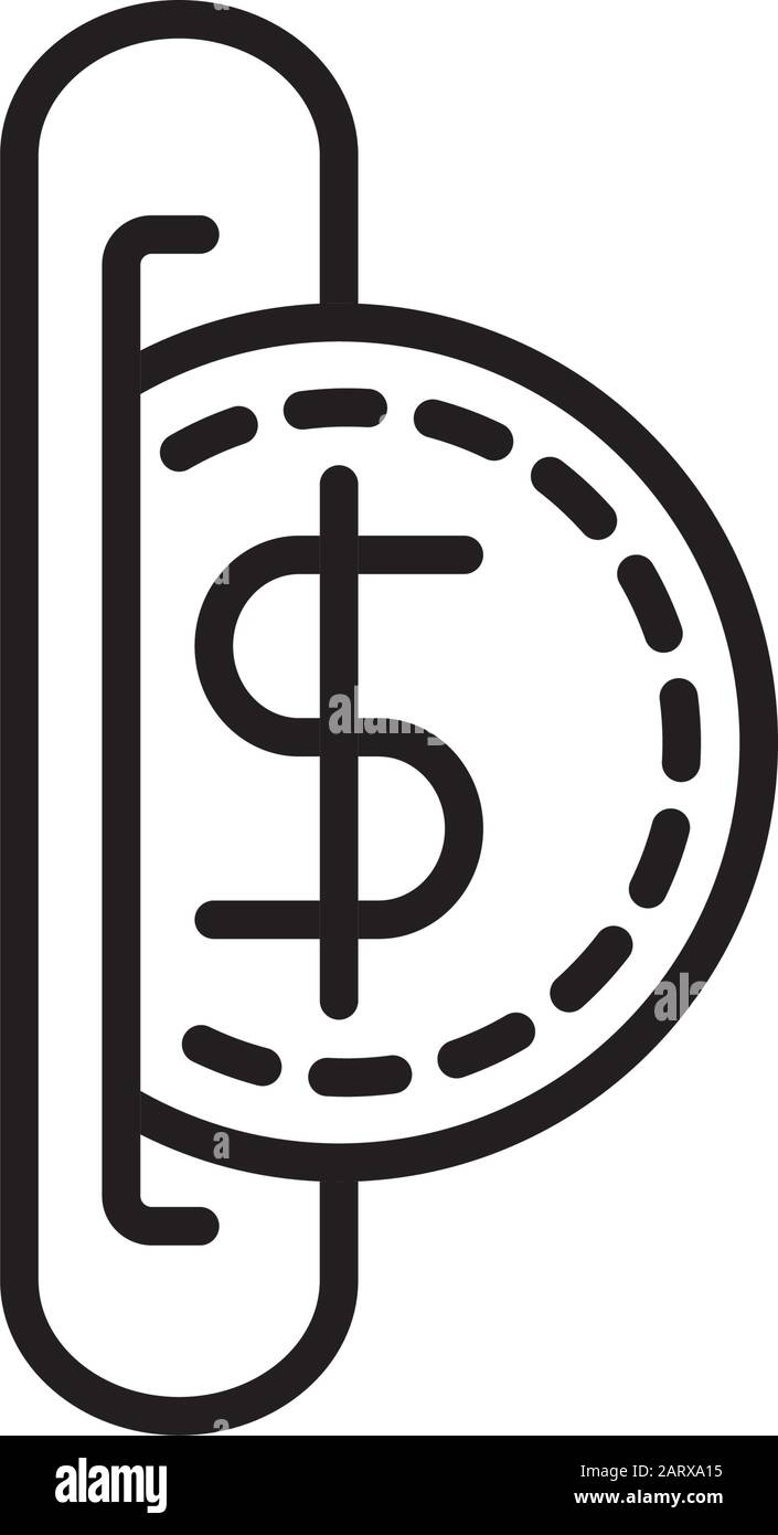 banking coin business cash money line design vector illustration Stock ...
