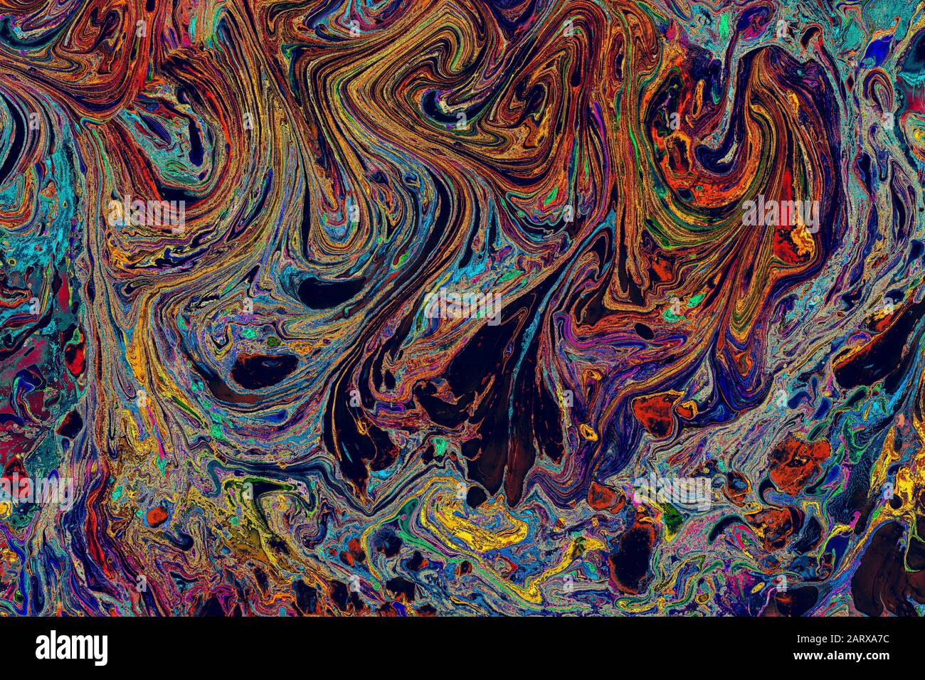 Traditional Ottoman Turkish abstract marbling art patterns as ...