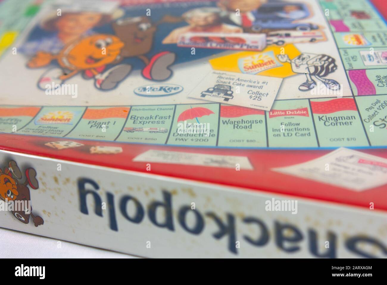 Dayton, OH- Jan 28, 2020: Snackopoly boardgame produced in the early ...