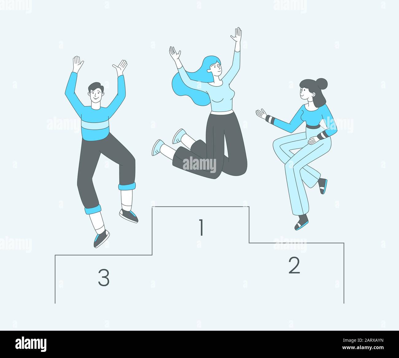 Achievement cartoon celebrate celebrating hi-res stock photography and ...