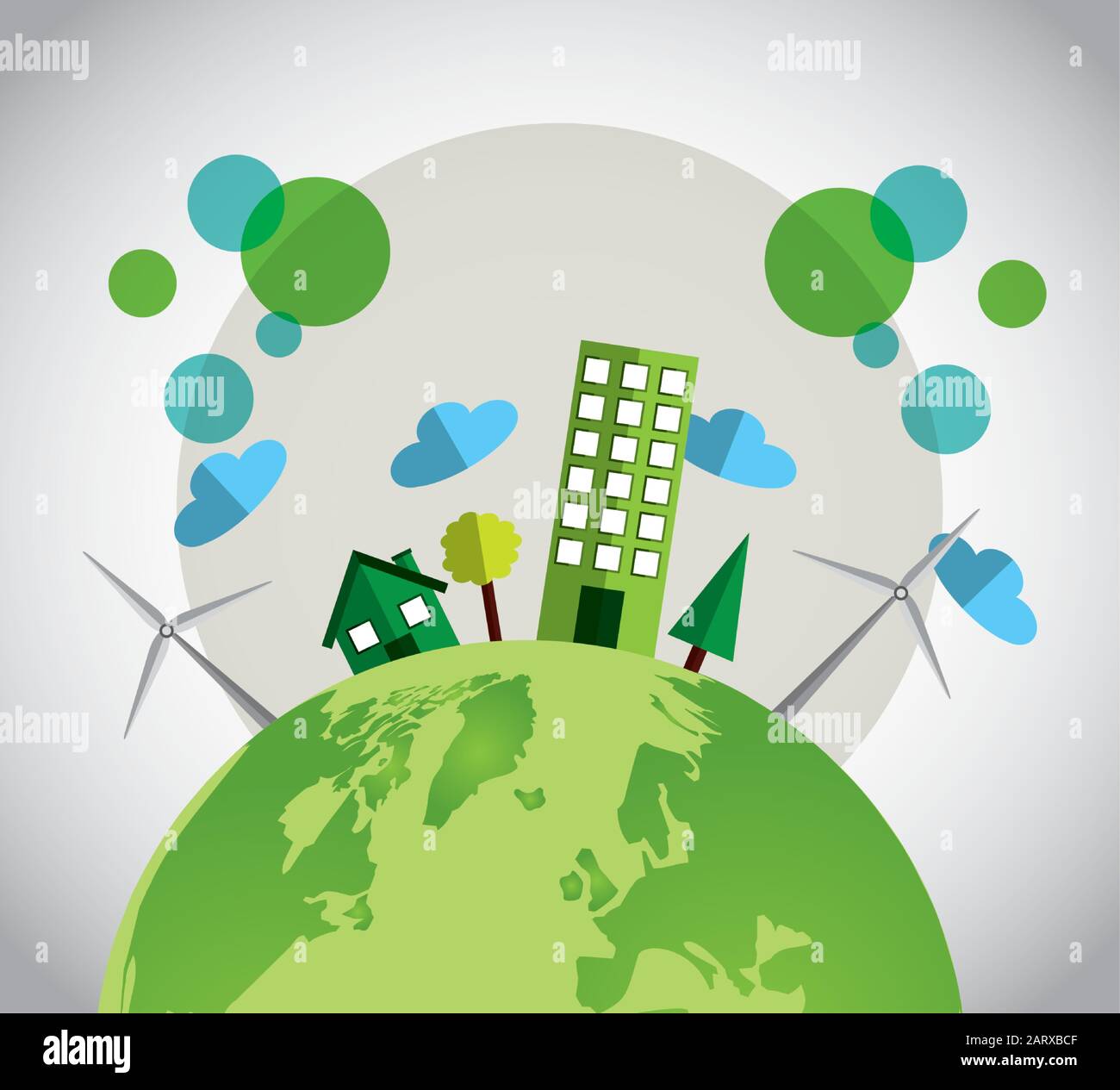 eco friendly poster with buildings city Stock Vector Image & Art - Alamy