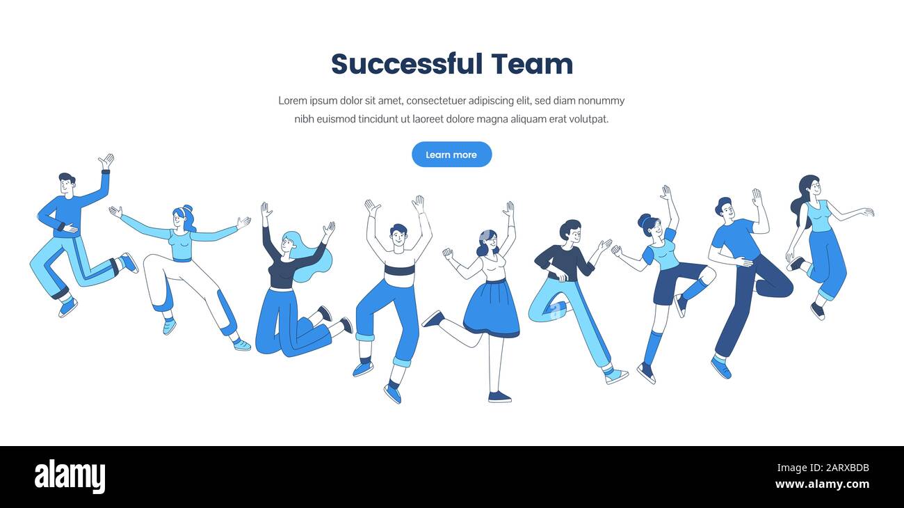 Teamwork Office Banner Professional Teamwork Web Banner Vector