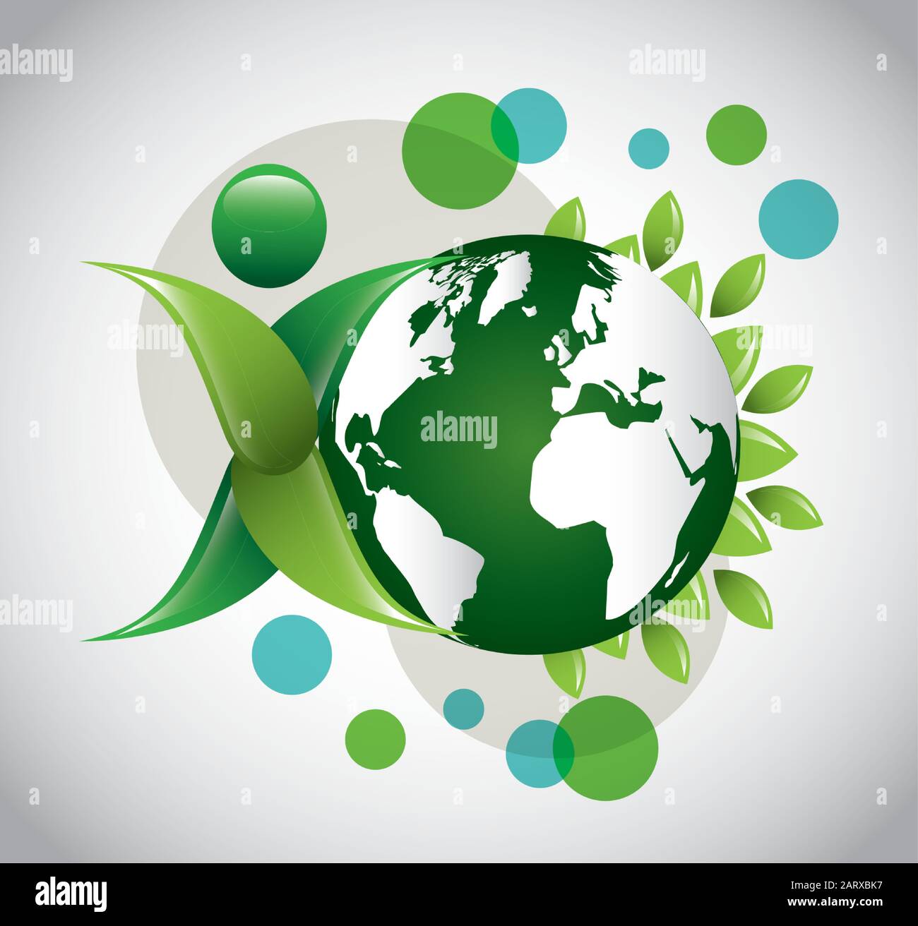 eco friendly poster with earth planet and leafs plant Stock Vector ...