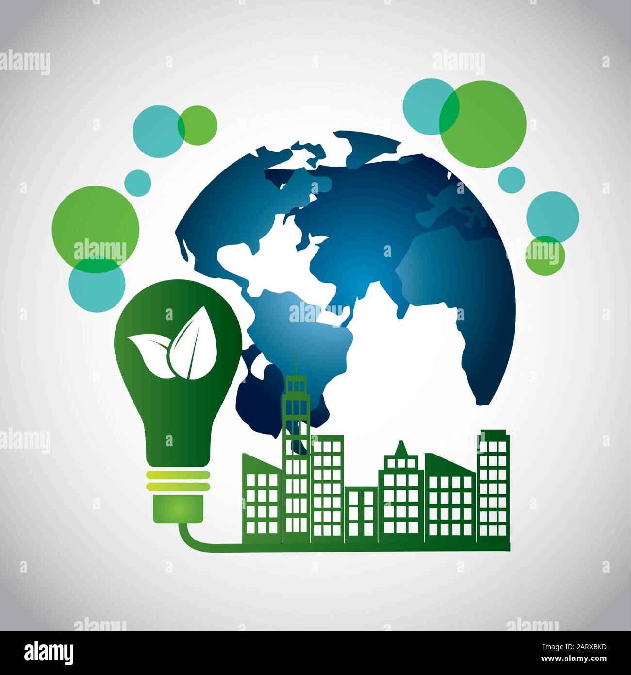 eco friendly poster with buildings city Stock Vector Image & Art - Alamy