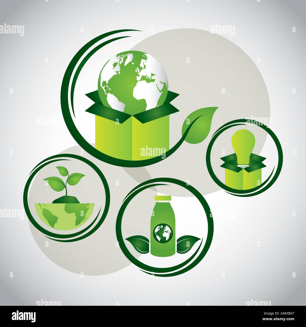 eco friendly poster with set icons Stock Vector Image & Art - Alamy