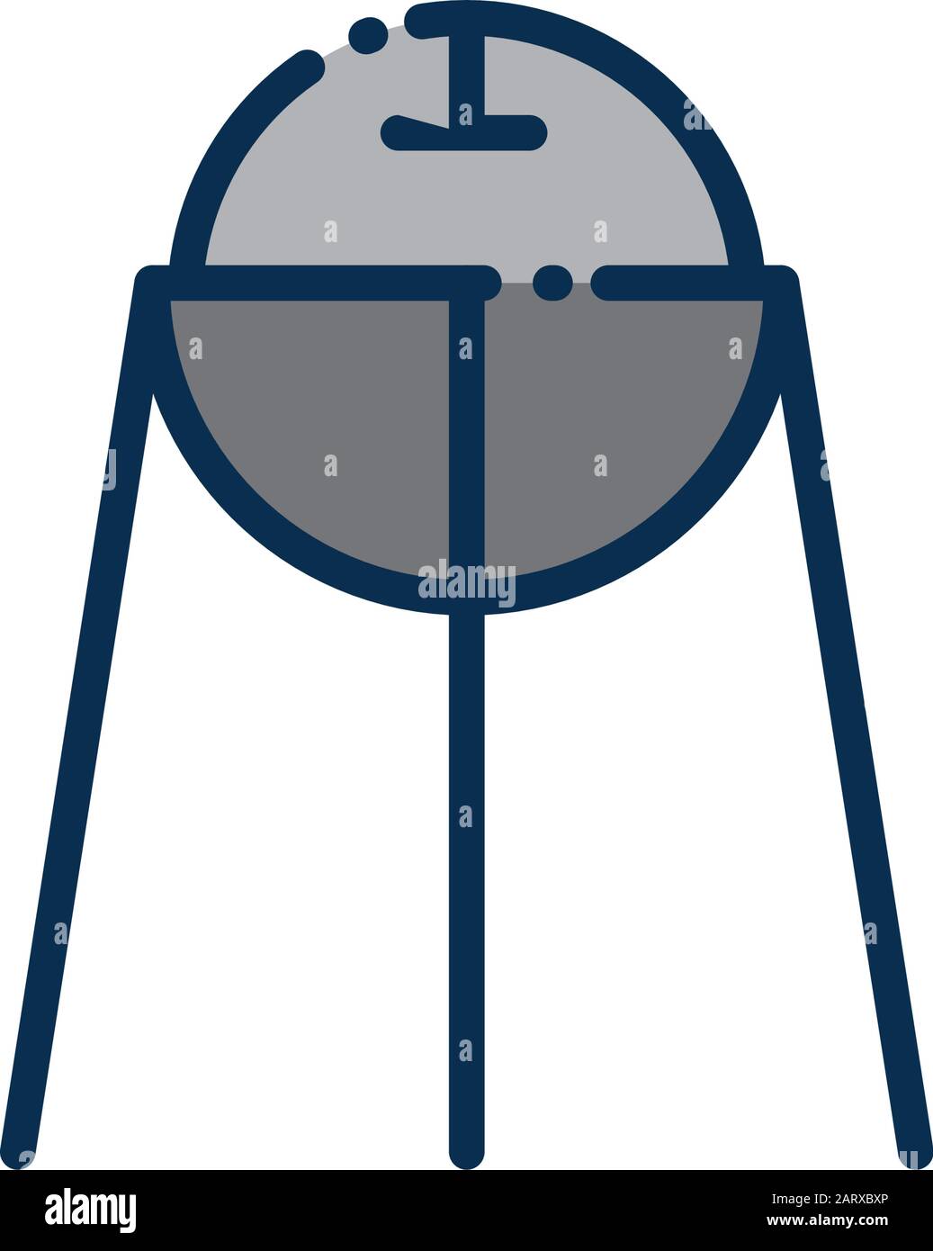 astronomy and space science exploration device tripod icon on white ...