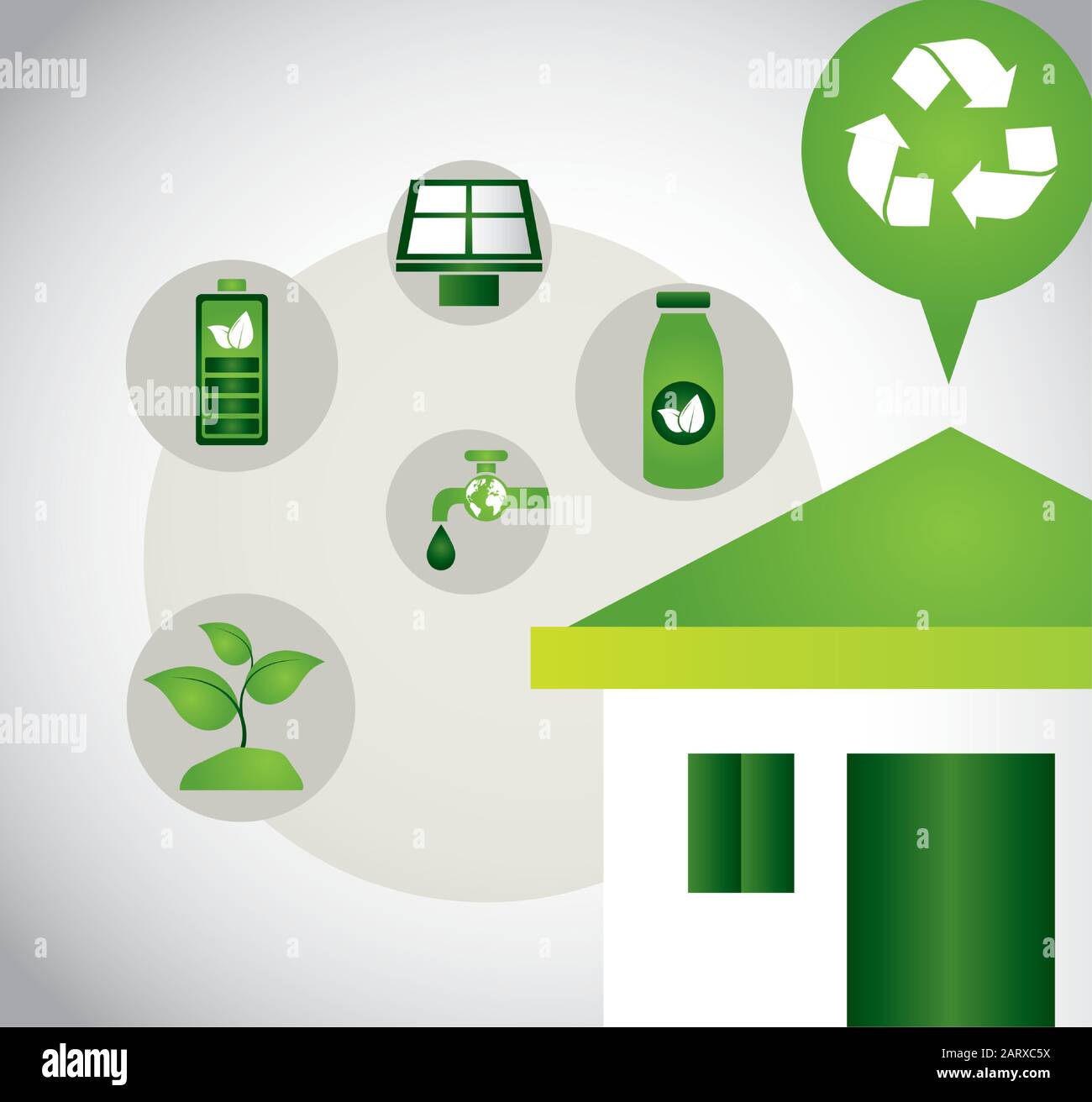 Green facade planting Stock Vector Images - Alamy