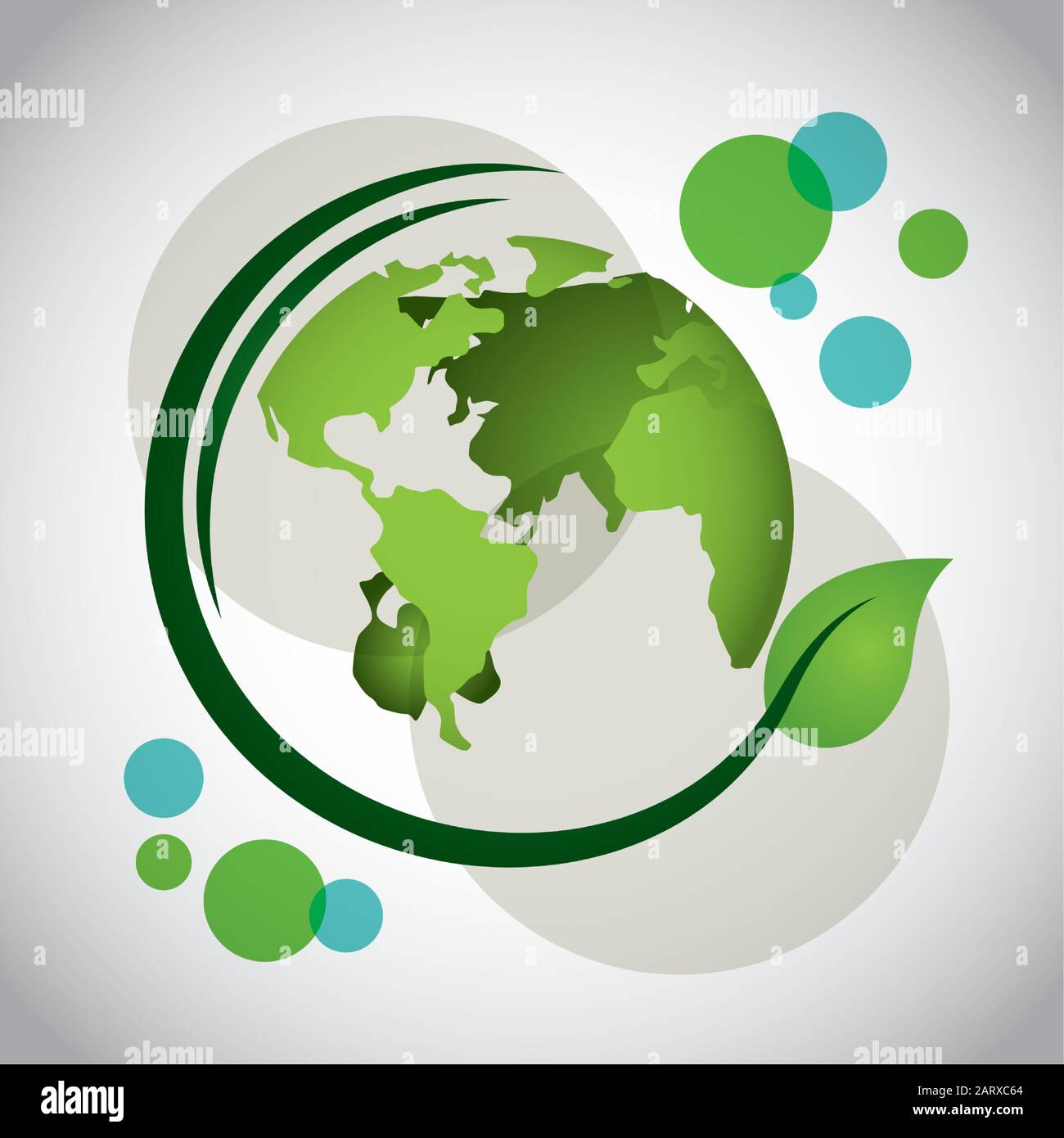 eco friendly poster with earth planet and leafs plant Stock Vector ...