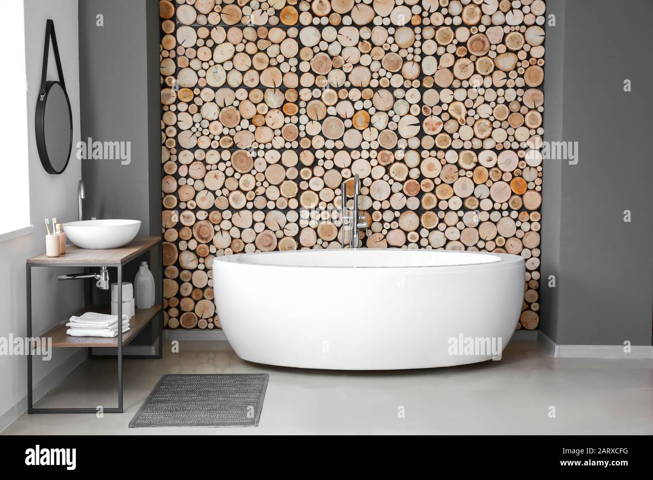 Interior of modern clean bathroom Stock Photo - Alamy