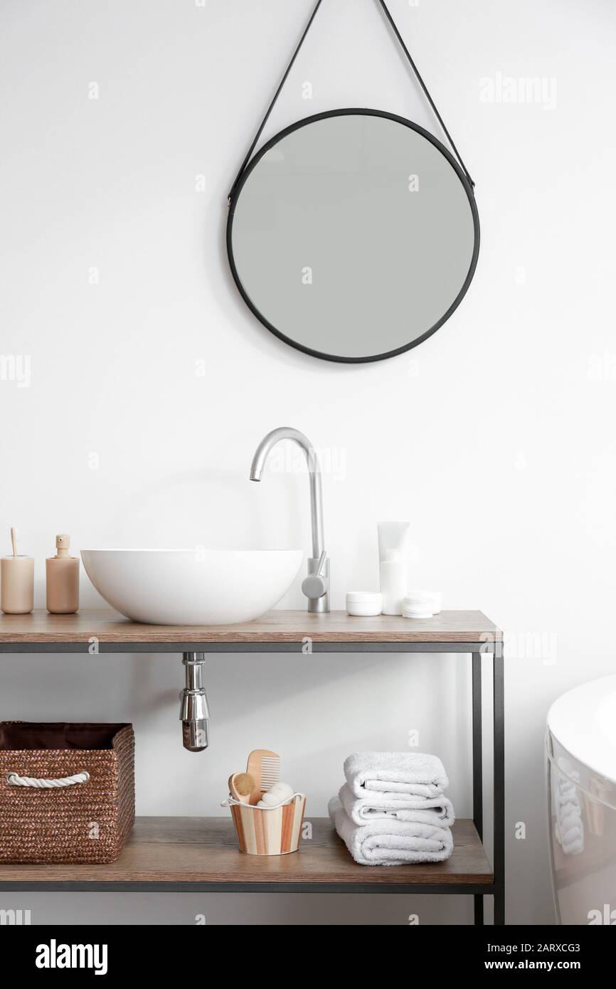 Interior of modern clean bathroom Stock Photo - Alamy