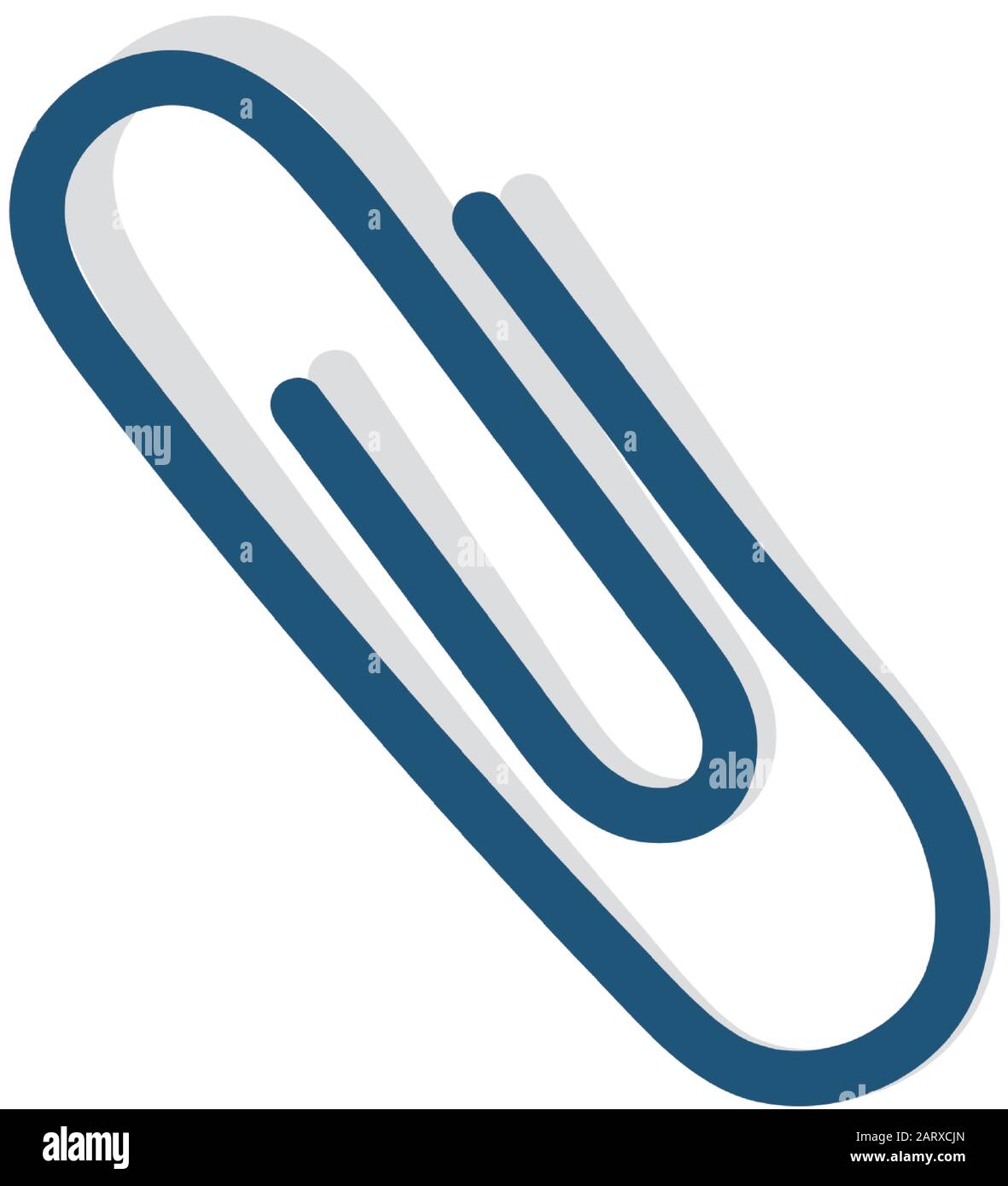 back to school paper clip supply icon on white background vector ...