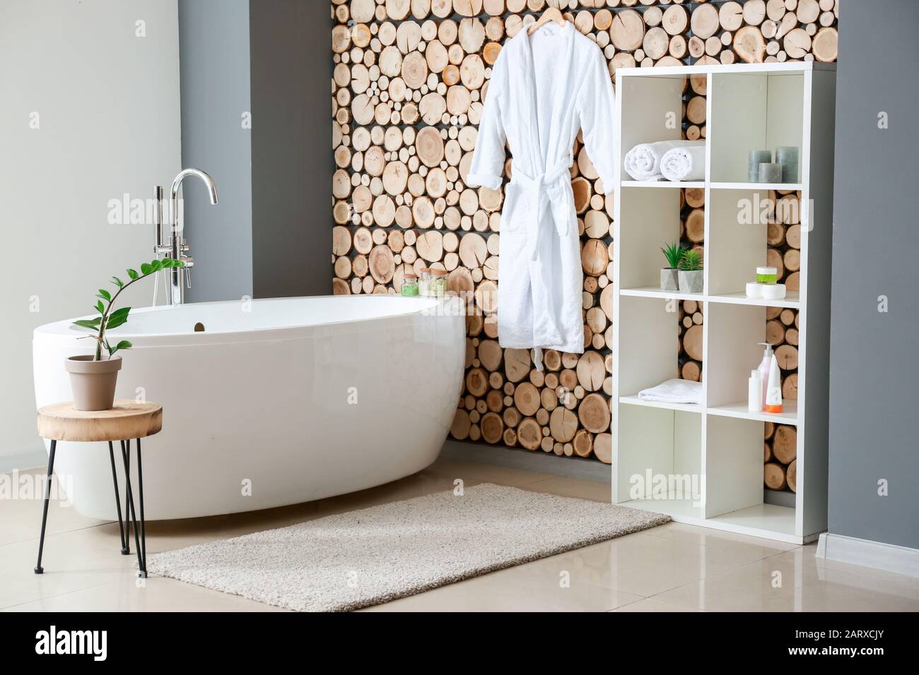 Interior of modern clean bathroom Stock Photo - Alamy