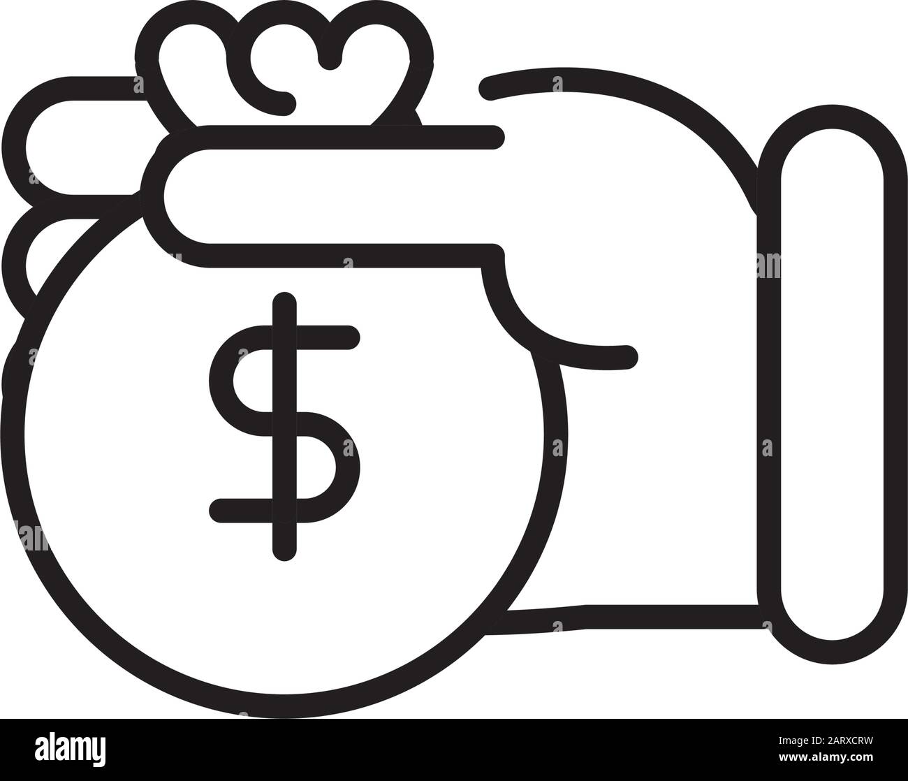 business cash money line design vector illustration Stock Vector Image ...