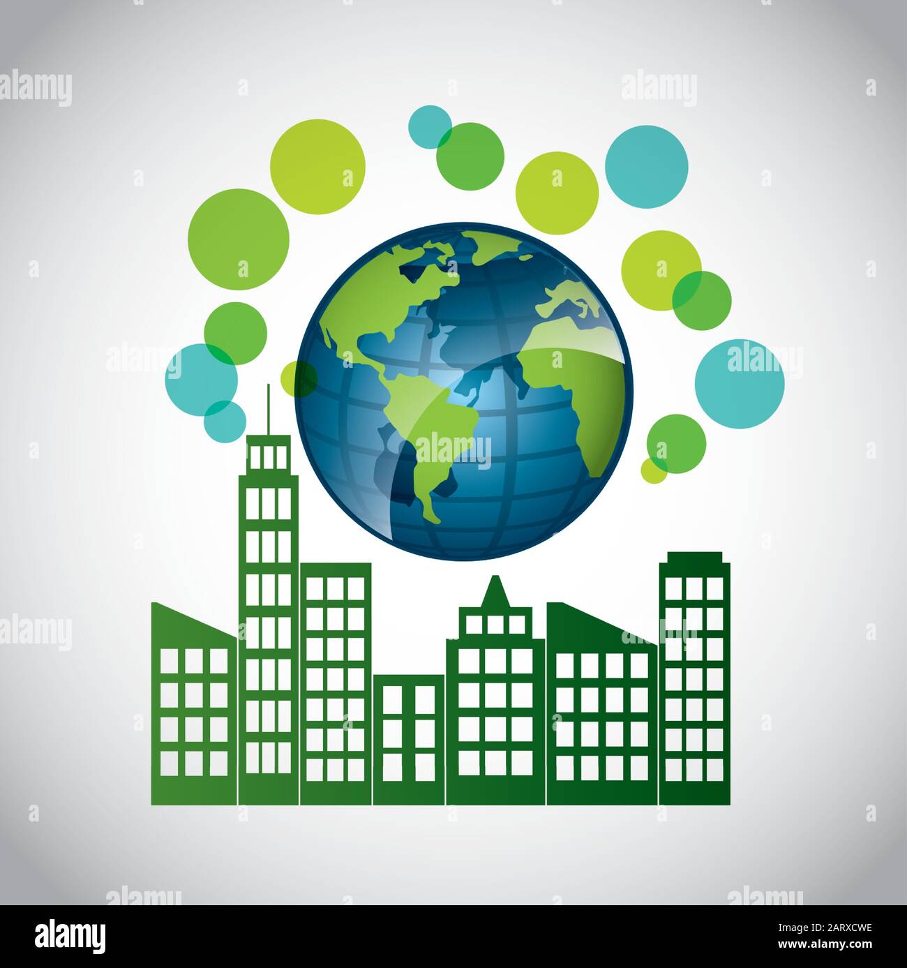 eco friendly poster with buildings city Stock Vector Image & Art - Alamy