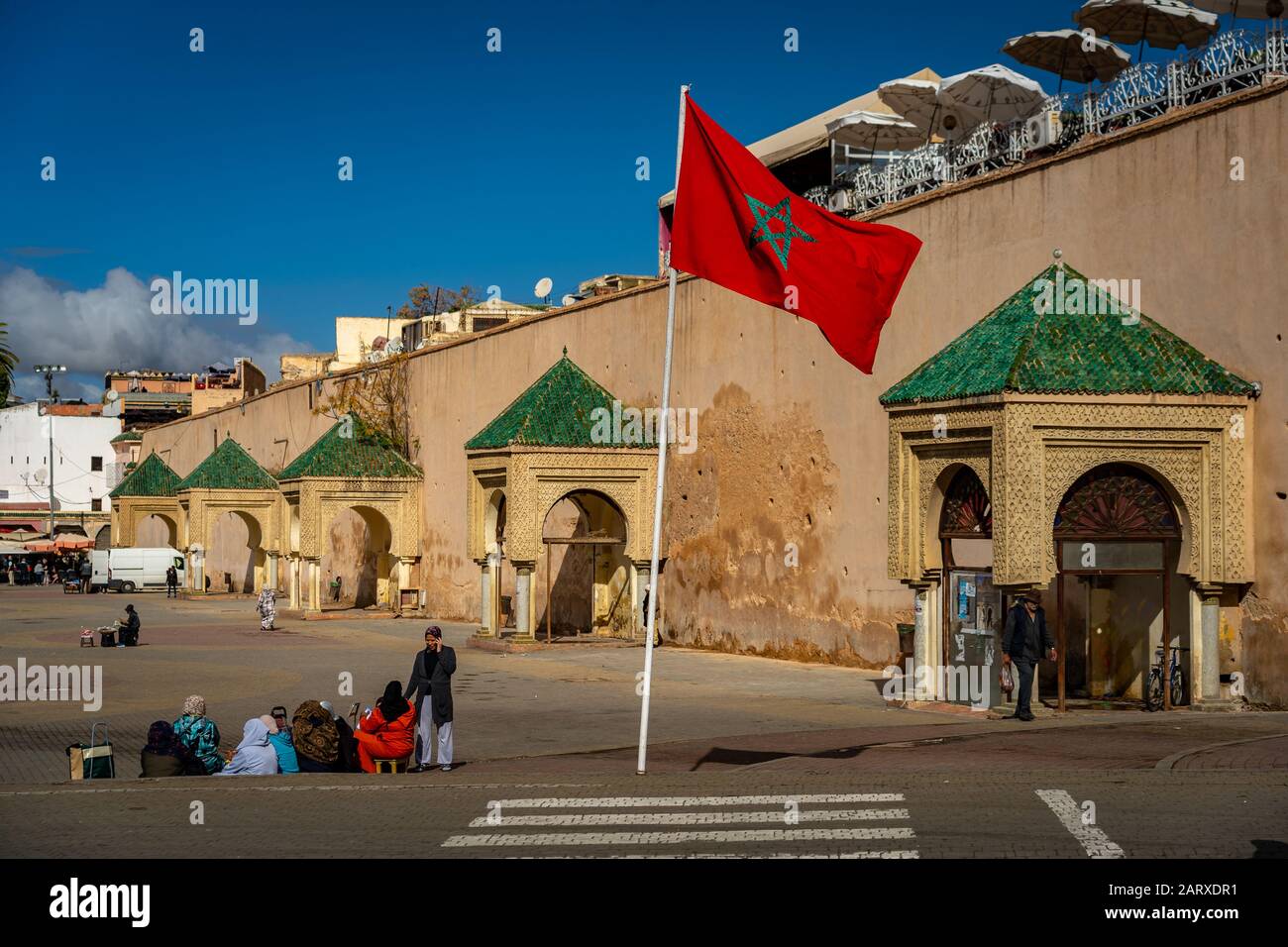 Moroccan flag waving hi-res stock photography and images - Alamy