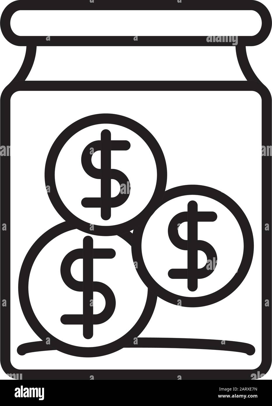business cash money line design vector illustration Stock Vector Image ...