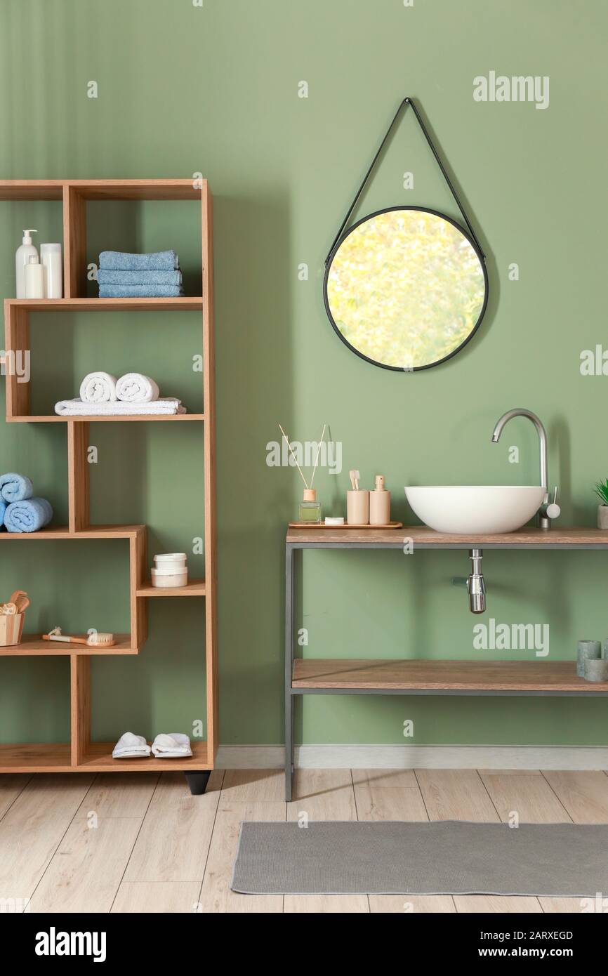 Interior of modern clean bathroom Stock Photo - Alamy