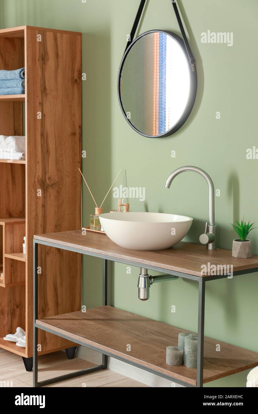 Interior of modern clean bathroom Stock Photo - Alamy