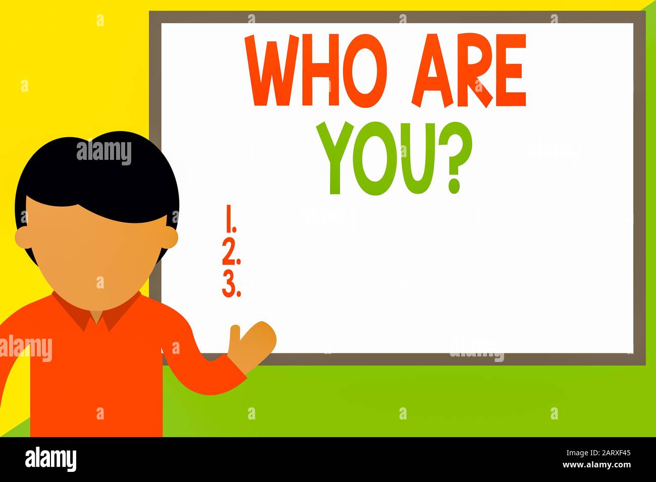 Conceptual hand writing showing Who Are Youquestion. Concept meaning ...